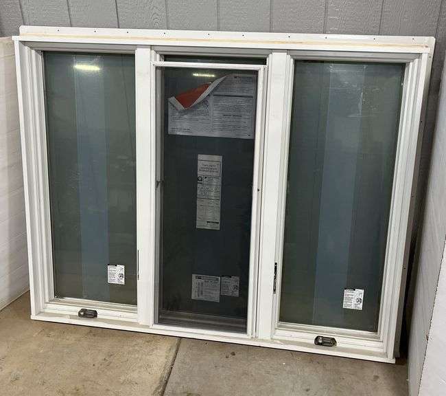 Unit size triple casement Andersen window, 61" x 48" - Albrecht Auction ...
