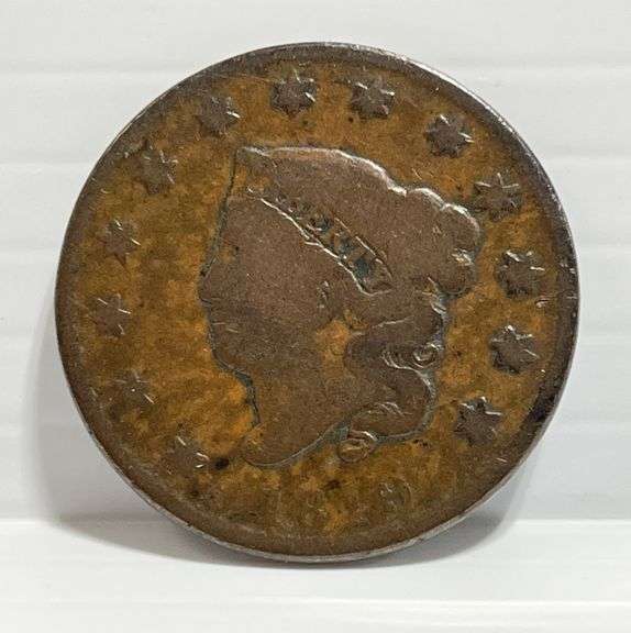 1819 US large cent, 206 years old, nice early date, nice full date and ...