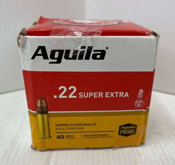 (500) Rounds of Aguila .22 Super Extra Ammo - Albrecht Auction Service