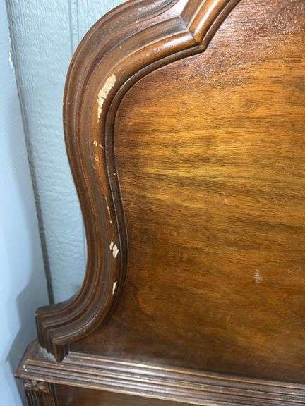 Antique full head and footboard with rails, footboard is missing one ...