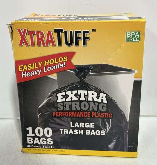 100-Piece 30-gallon extra strong trash bags, 113.5L, NIB - Albrecht ...