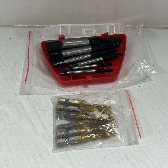 (6) Screw extractor metal drill bit set, 6-piece metric thread M3 to ...
