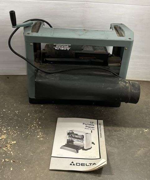 Delta planer with knives and owners manual, 12", knives are new, works ...