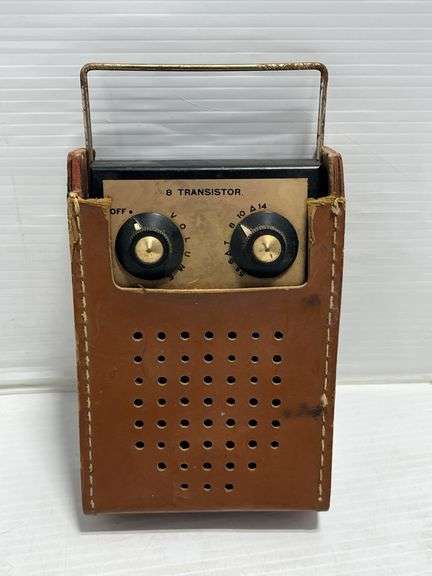 Vintage early 60s AMC 8 transistor radio, 4 1/2"W x 6"H - Albrecht ...