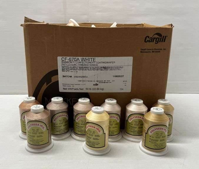 (71) Spools of 100% polyester embroidery quilting sewing thread, 5,500 ...