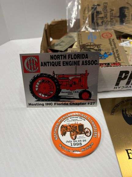 (75) Nameplates, include: Steam engine tractors, antique machinery ...