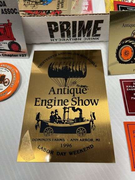 (75) Nameplates, include: Steam engine tractors, antique machinery ...