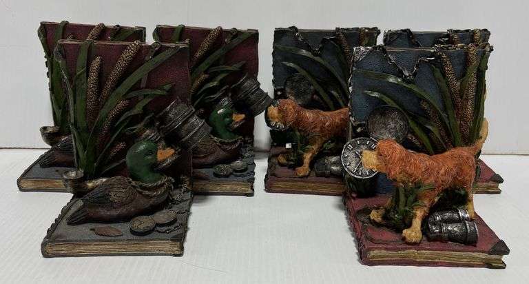 (6) Hunting bookends, dog and duck combo, 5 1/2"H, all- NWT - Albrecht ...