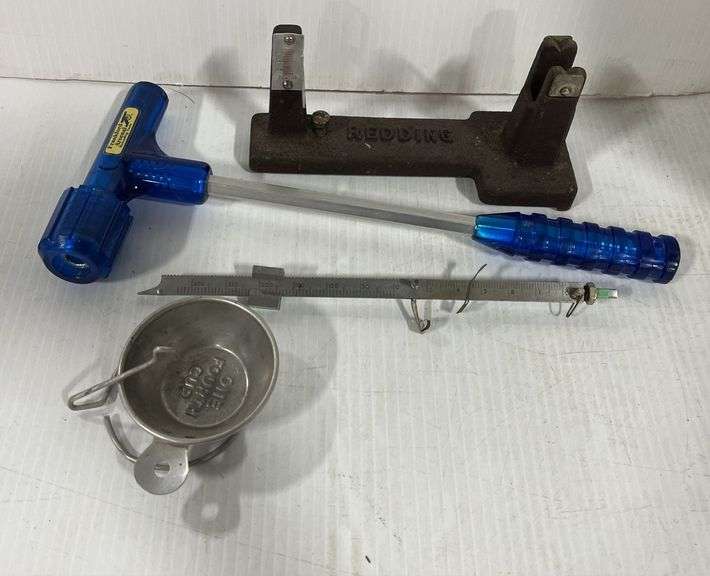 Older Redding reloading scale and bullet puller, and Balance beam scale ...
