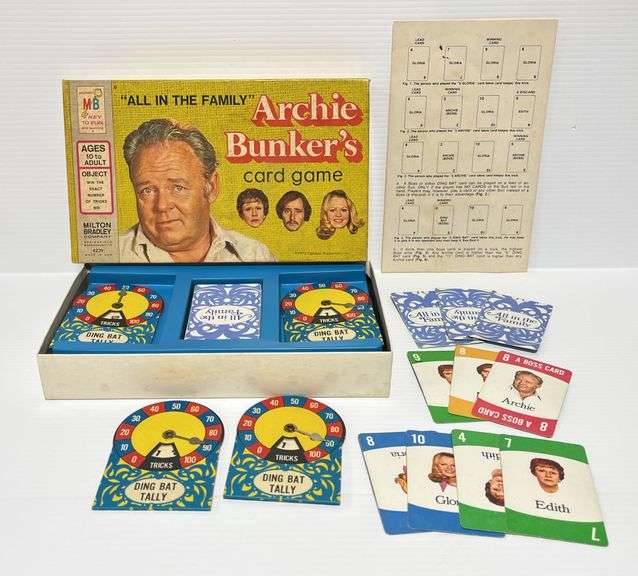 Archie Bunker card game, all in the family, Milton Bradley Co., 1972 ...