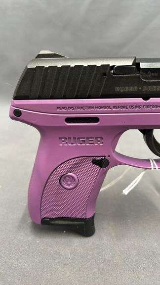 Ruger EC9S, 9mm in Purple Cerakote Frame, with Lock, Manual, and ...