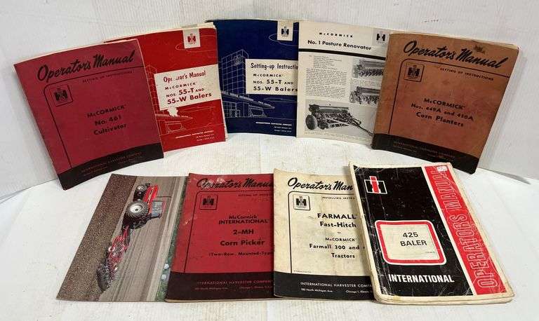 International Harvester implement operators manuals, good - Albrecht ...