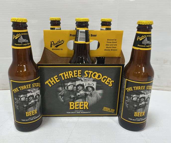 6-Pack of Three Stooges Beer, 2002, empty bottles, nice - Albrecht ...