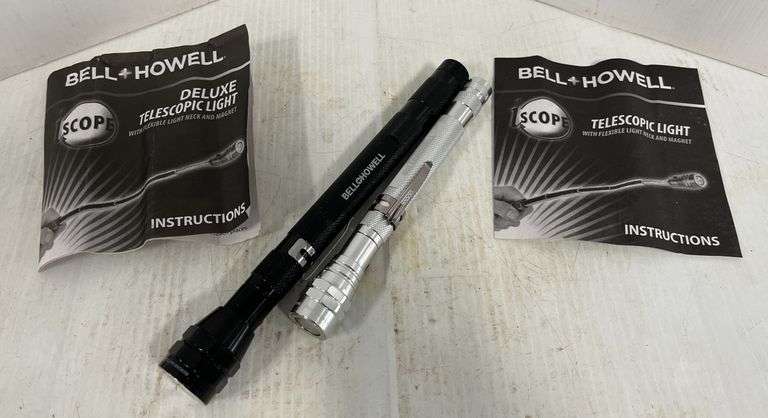 Bell & Howell flashlights, deluxe telescopic light with flexible ligh ...