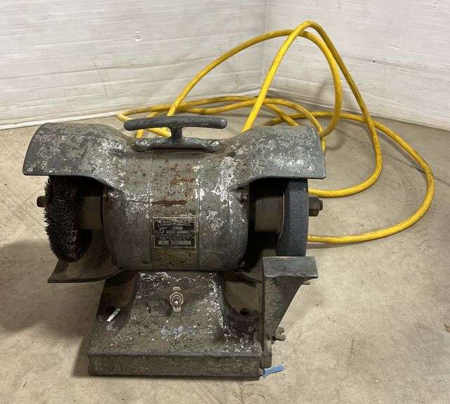 Heavy duty junior portable bench, 6" grinder - Albrecht Auction Service