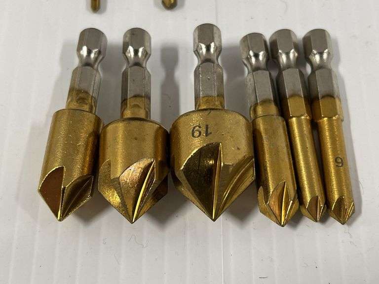 10-Piece Hexagonal shank titanium coated HSS 5-blade burr set for ...