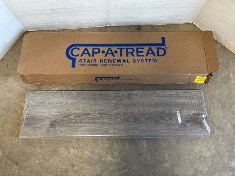 (2) Boxes Cap-A-Tread, oak color, both- 48"W, never used - Albrecht ...