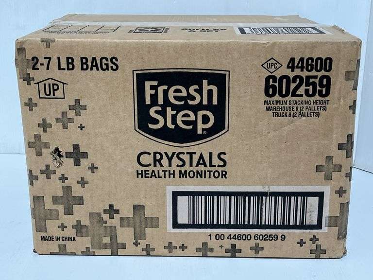 (2) Fresh Step crystal health monitor cat litter, 7 lb. bags, new ...