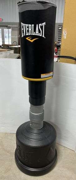 Everlast Everflex punching bag on stand, 69 1/2"H, has wear - Albrecht ...