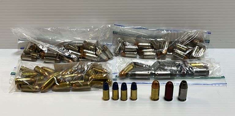 (86) 9mm Luger ammo by Hornady, Sig Auger, and Federal; (13) .45 Ammo ...