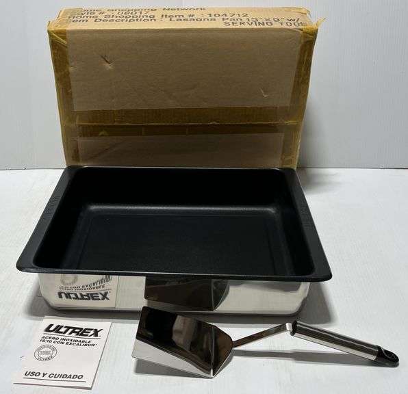 18/10 Ultrex Acero inoxidable lasagna/cooking Pan, 13" x 9", con ...