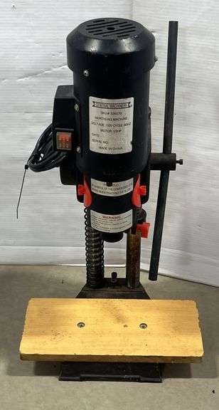 Central Machinery mortising machine, 26"H, like new - Albrecht Auction ...