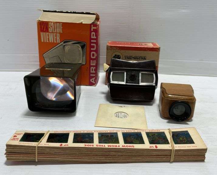 1960s Collection of slide viewers, Viewmaster, Cartoon slides, and ...