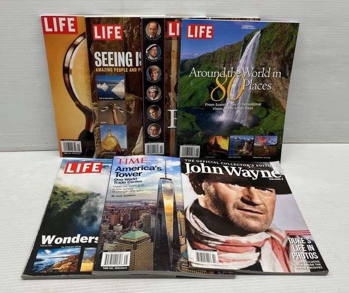 (6) Time Life Magazines, includes: John Wayne, American's Tower ...