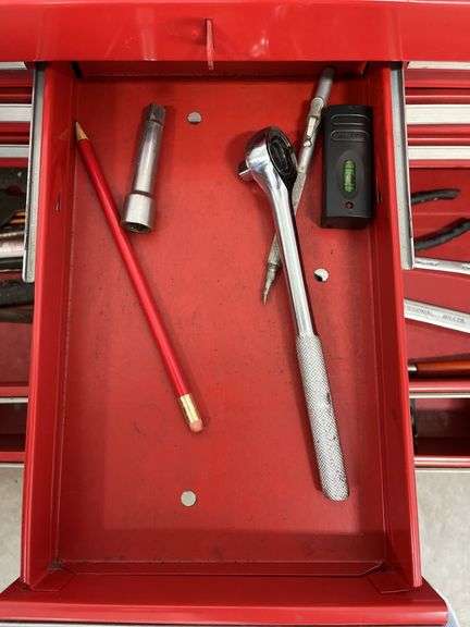 Craftsman 9-drawer top tool box with tools, 26"W x 12"D x 17 1/2"H ...