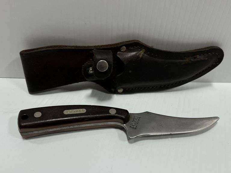 Schrade Old Timer skinner knife with sheath, 7"L overall - Albrecht ...