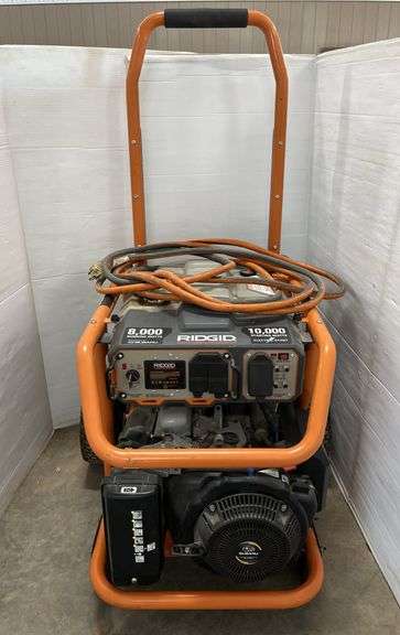 RIDGID electric start generator, 10,000 starting watt, 8,000 running ...