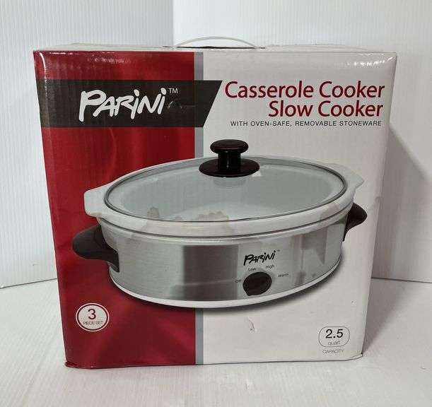 2.5-quart Parini casserole cooker, with oven-safe, removable stoneware ...