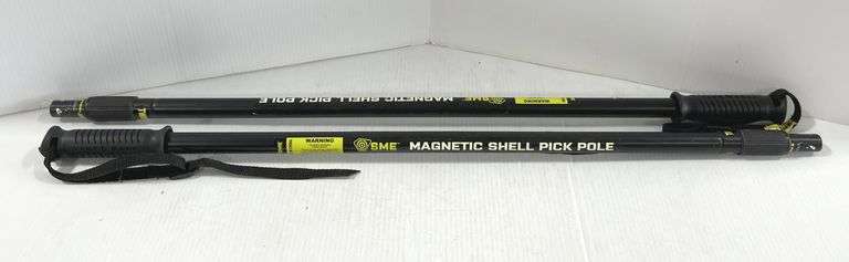 (2) Magnetic shell pick polls, 31 1/2"L, good - Albrecht Auction Service
