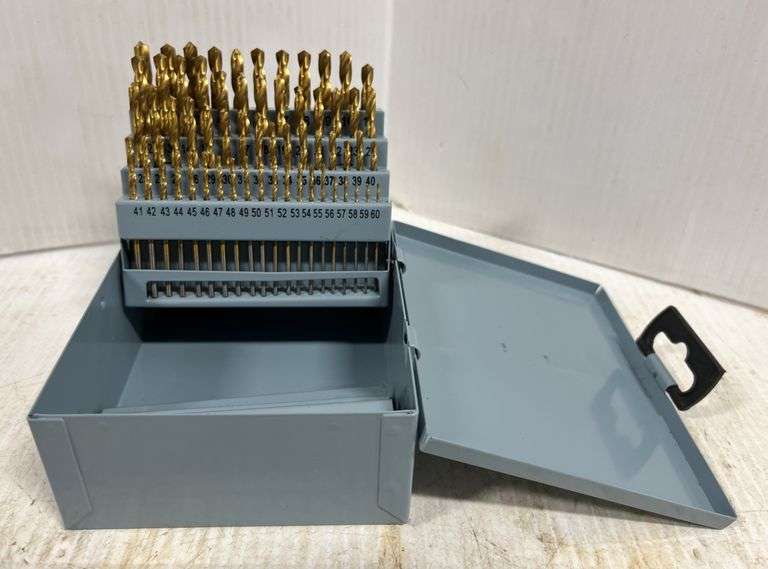 60-Piece Cobalt ultra fast drill bit set, for metal, cast iron, wood ...