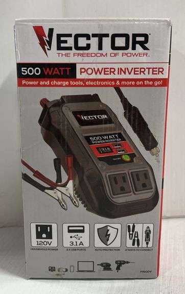Vector 500W power inverter power and charge tools, electronics, and ...