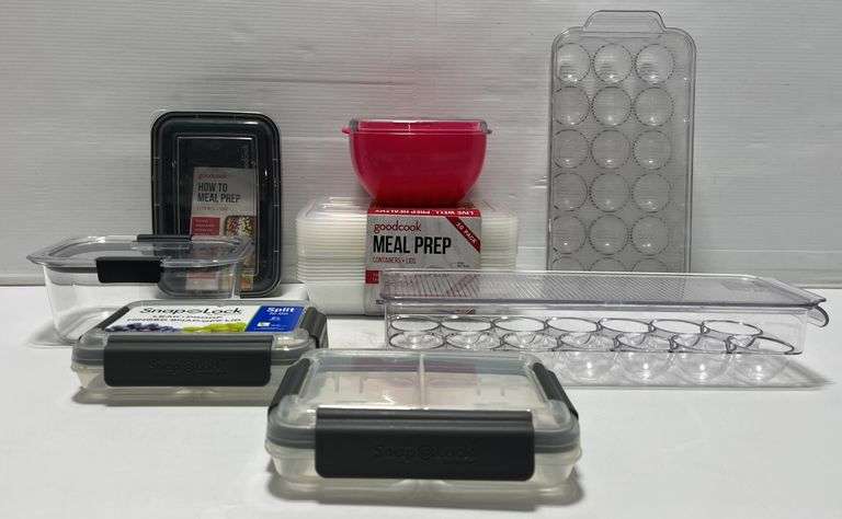 Prep Meal Containers Fridge Egg Holders And Snap Lock Containers Some New And Good Condition