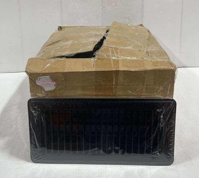 Case of (8) Black HVac floor dust covers, 4" x 10", with removable ...