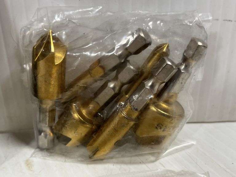 10-Piece Hexagonal shank titanium coated HSS 5-blade burr set for ...