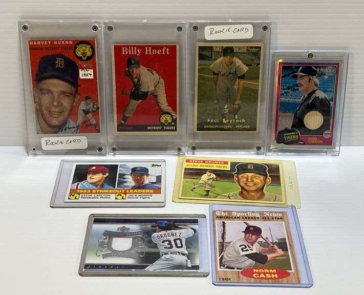 1962 Topps no. 466 Norn Cash All Star; Kirk Gibson Topps, no. 315 game ...