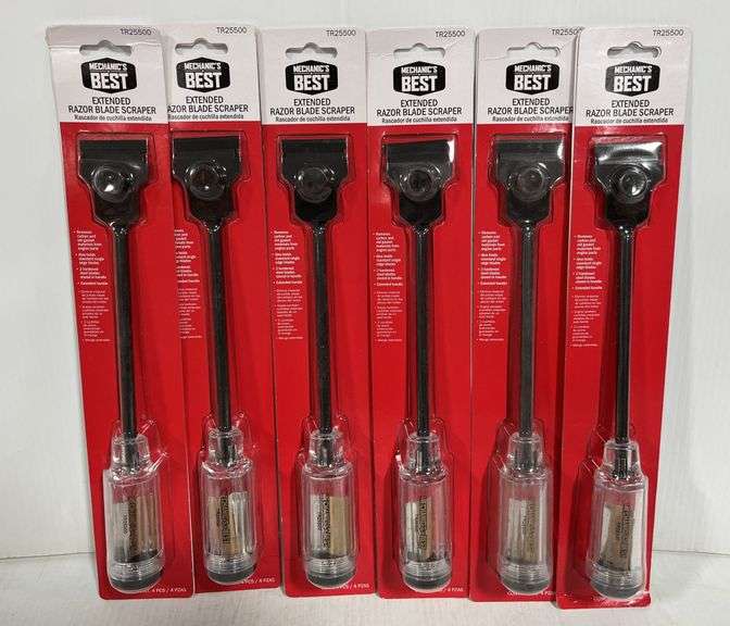 (6) Mechanics Best No. TR25500 extended razor blade scraper, 11"L, new ...