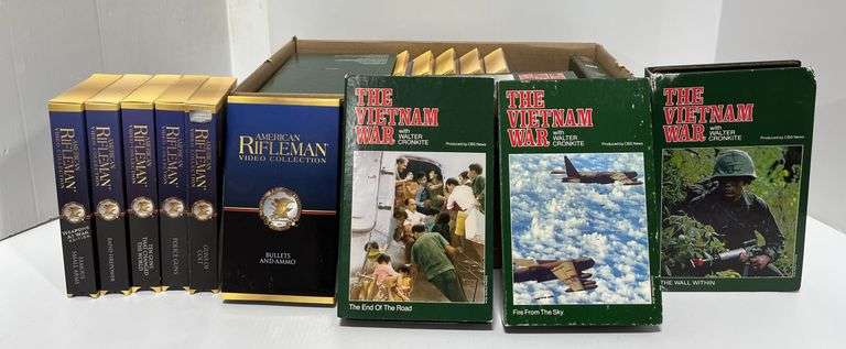 (8) VHS Vietnam War, Walter Cronkite documentary, and (11) Rifleman VHS ...
