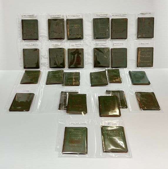 (26) Antique 1920's Little Leather Library miniature, 3 1/4" x 4 ...