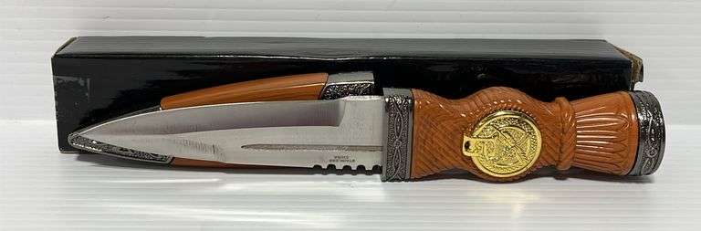 Sgian Dubh knife, traditional scottish blade dagger, blade has one full ...