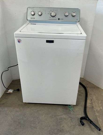 Maytag commercial technology washing machine, 27"W x 26"D x 43"H, works ...