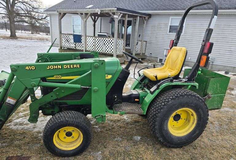 2001 John Deere 4110 Sub Compact 4x4 Tractor, (575 Hours), Front Bucket ...