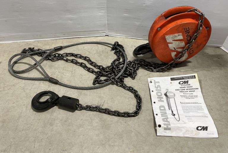 Cyclone C chain hoist with chain attached, hooks and may need more ...