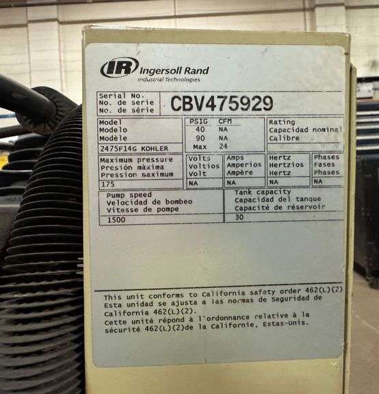 This item Selling ABSOLUTE! ~~~ Ingersoll-Rand 2475 Gas Powered 2-Stage ...