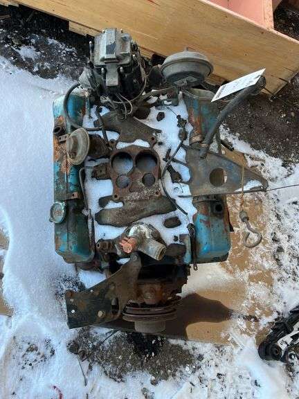 1970s GM 350 V8 engine, Casting No. 3970010, used, unknown operating ...