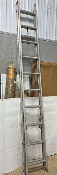 Werner aluminum extension ladder, fully extended- 20', working length ...