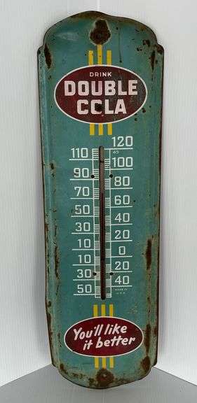 Old Drink Double Cola Thermometer, Made in U.S.A., Some Dents ...